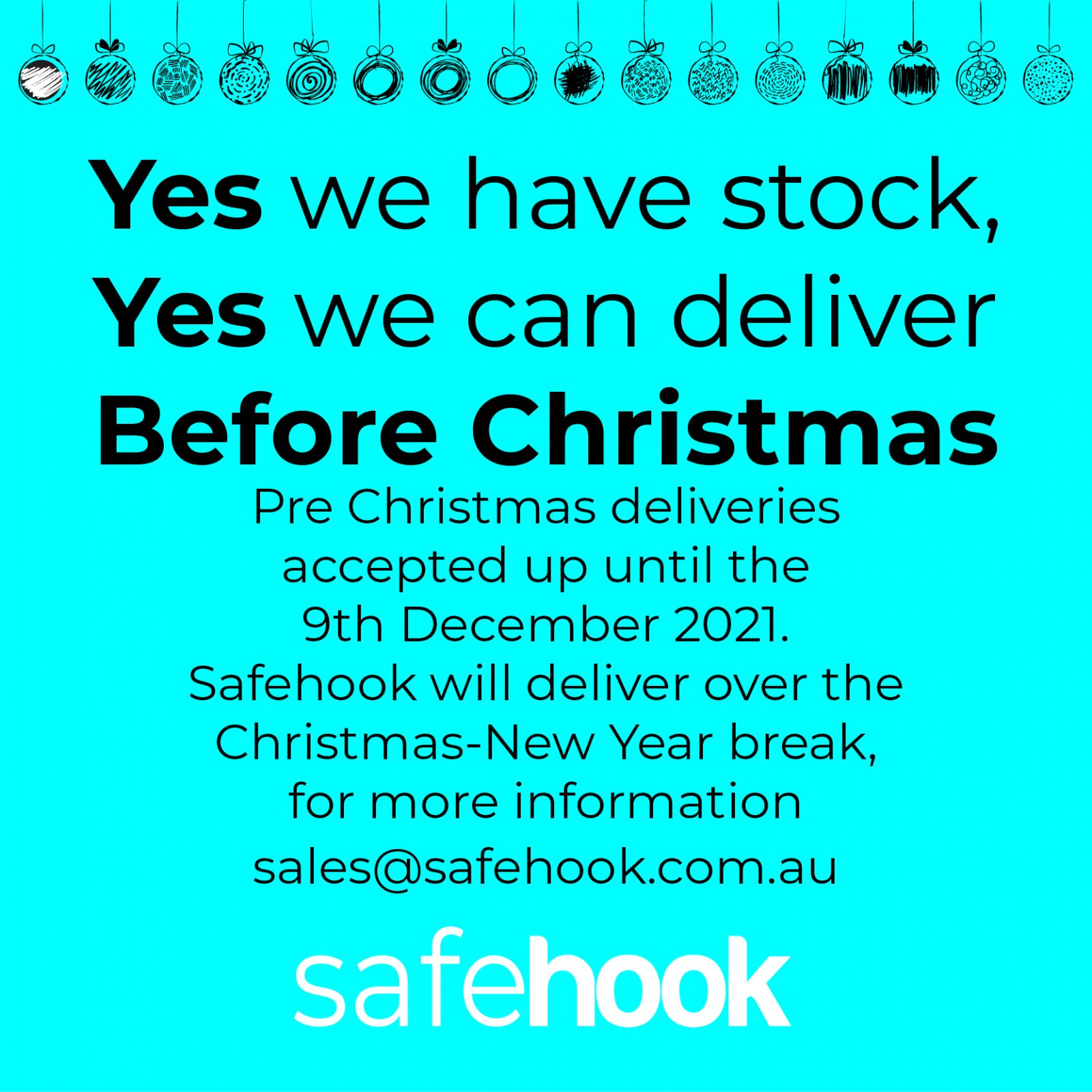 Christmas 2021 Safehook Deliveries - Safe Hook