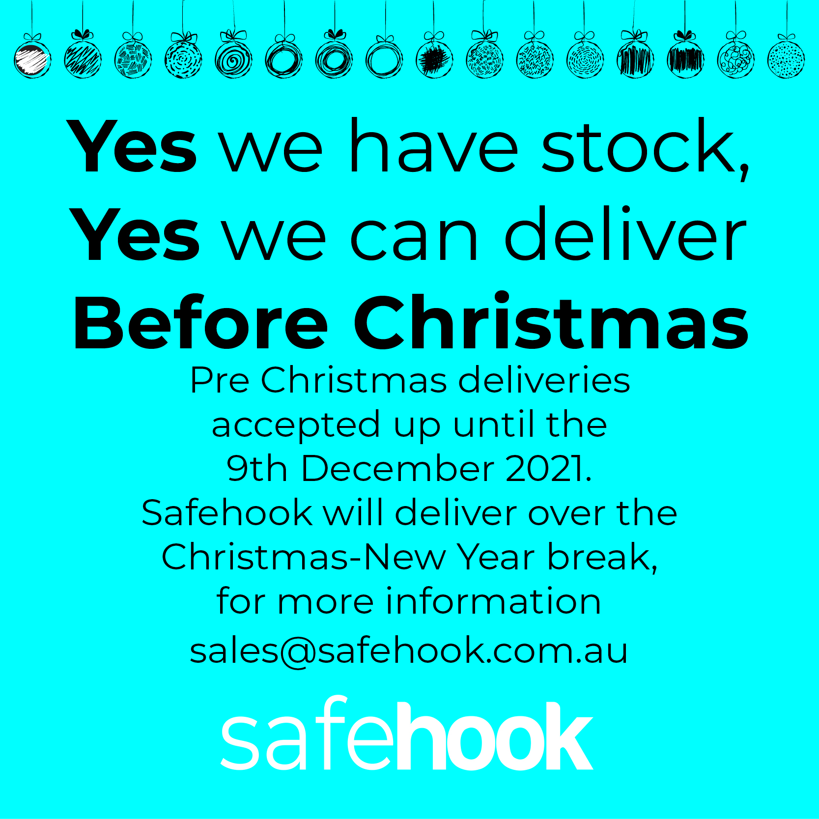 Christmas 2021 Safehook Deliveries - Safe Hook